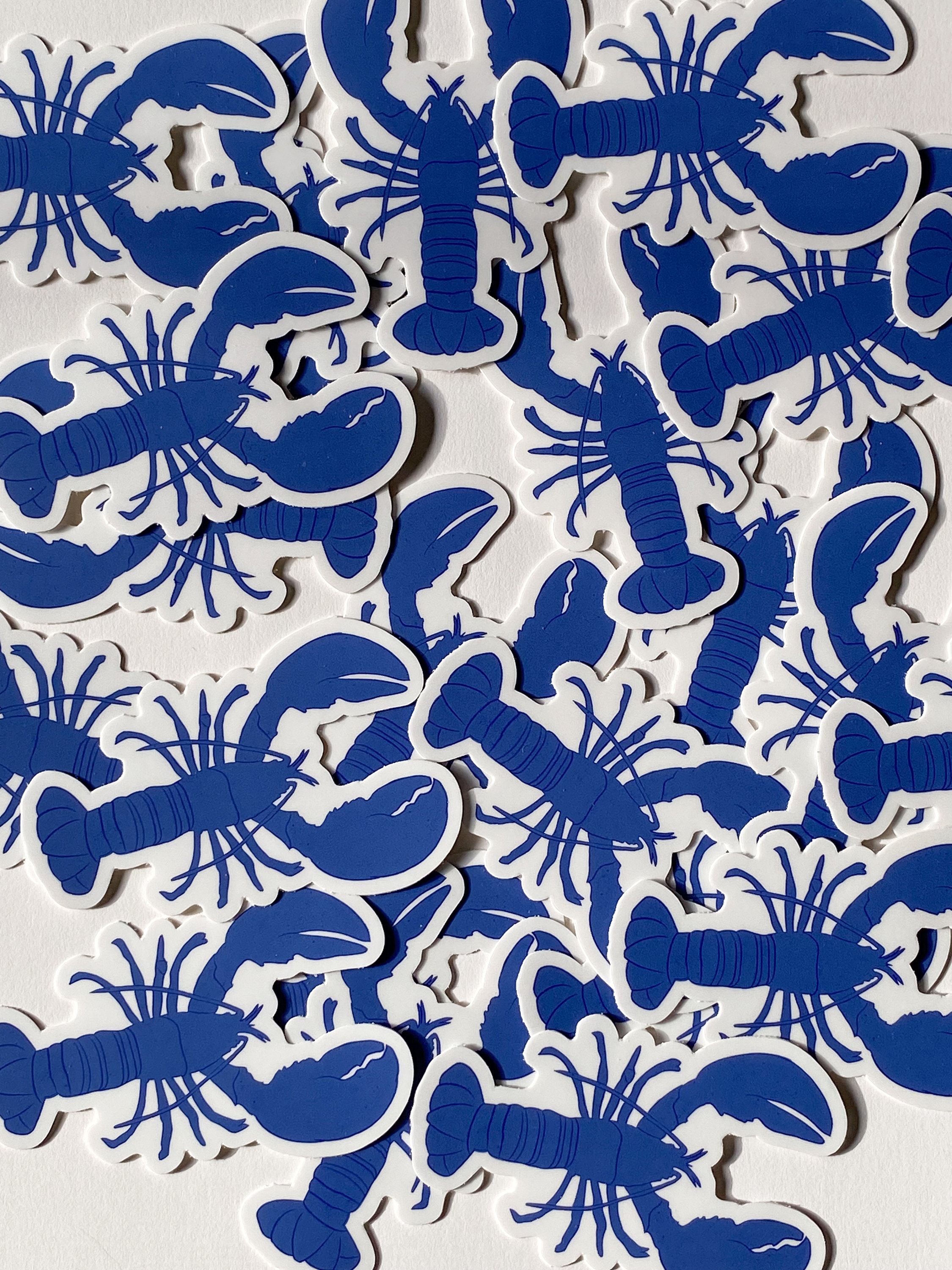 Blue Lobster Waterproof Sticker | Durable Vinyl Decal | Lobster ...