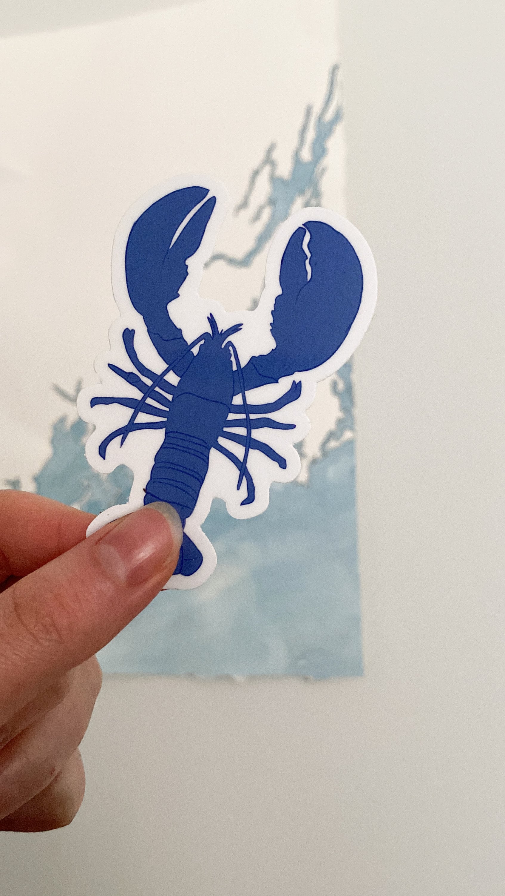Blue Lobster Waterproof Sticker | Durable Vinyl Decal | Lobster ...