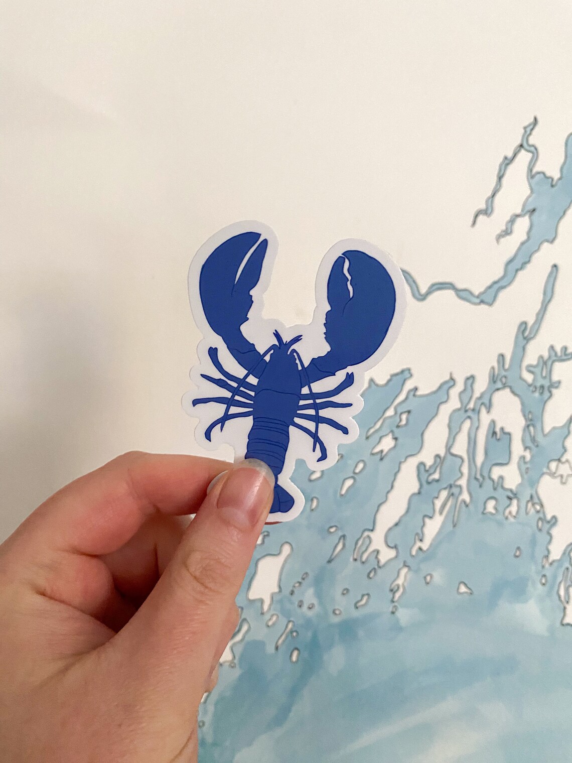 Blue Lobster Waterproof Sticker | Durable Vinyl Decal | Lobster ...