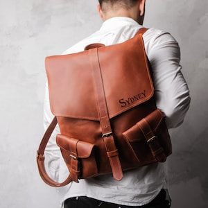 Men Leather Backpack,leather Backpack Women,laptop Backpack,leather ...