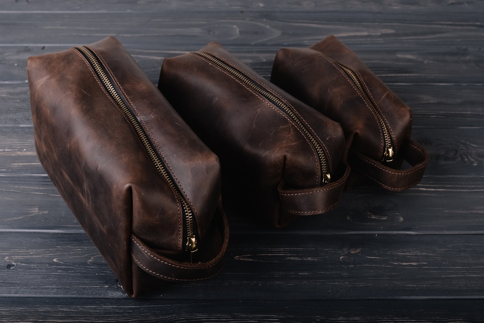 Personalized Leather Dopp Kit Bag,mens Leather Toiletry Bag,mens ...