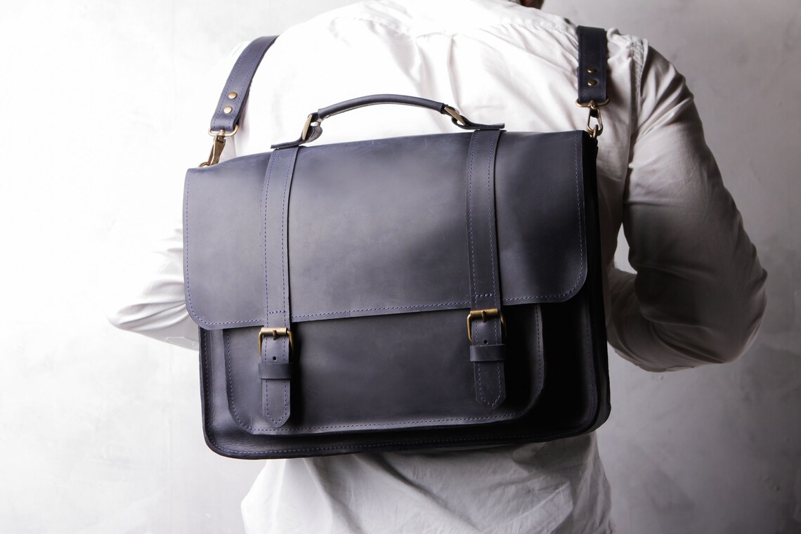 PERSONALIZED Leather Briefcase Convertible Backpack for - Etsy