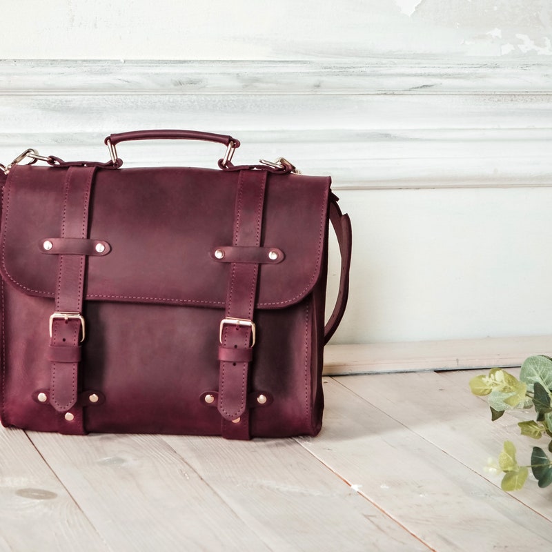 Leather Satchel - Etsy