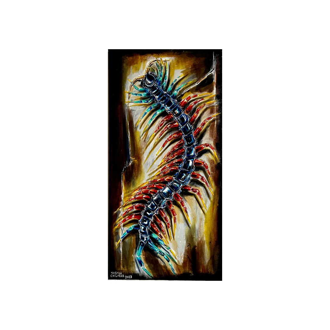 Malaysian Jewel Centipede Painting - Etsy