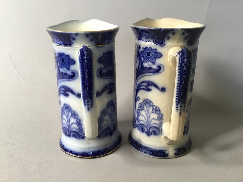 Antique Flow Blue Pitchers - Etsy