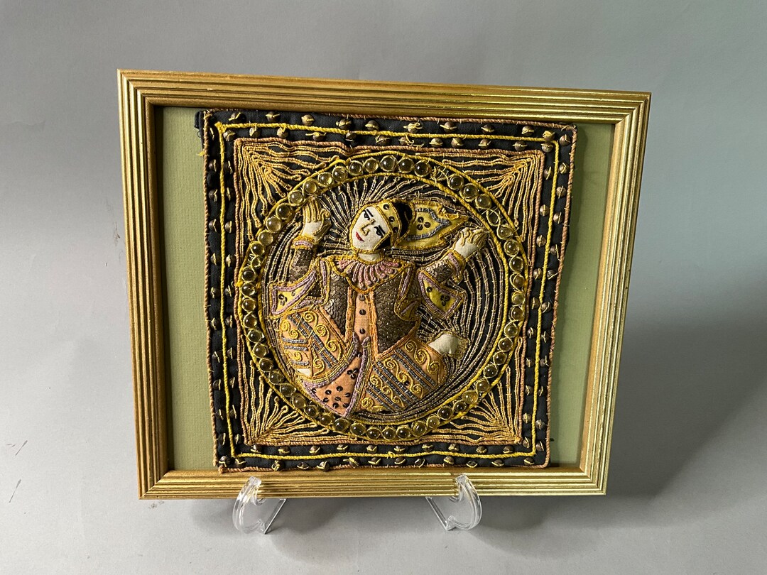 Two Vintage Kalagas Embroidery From Myanmar (burma) - Etsy