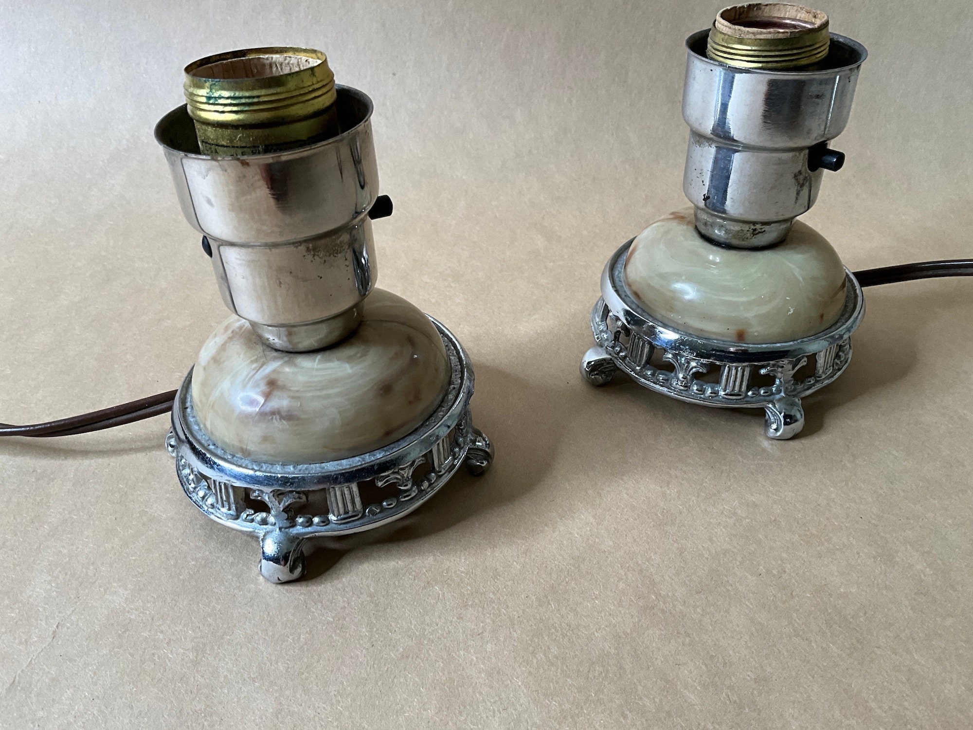 Pair of Art Deco Torpedo Skyscraper Table Lamp - Etsy