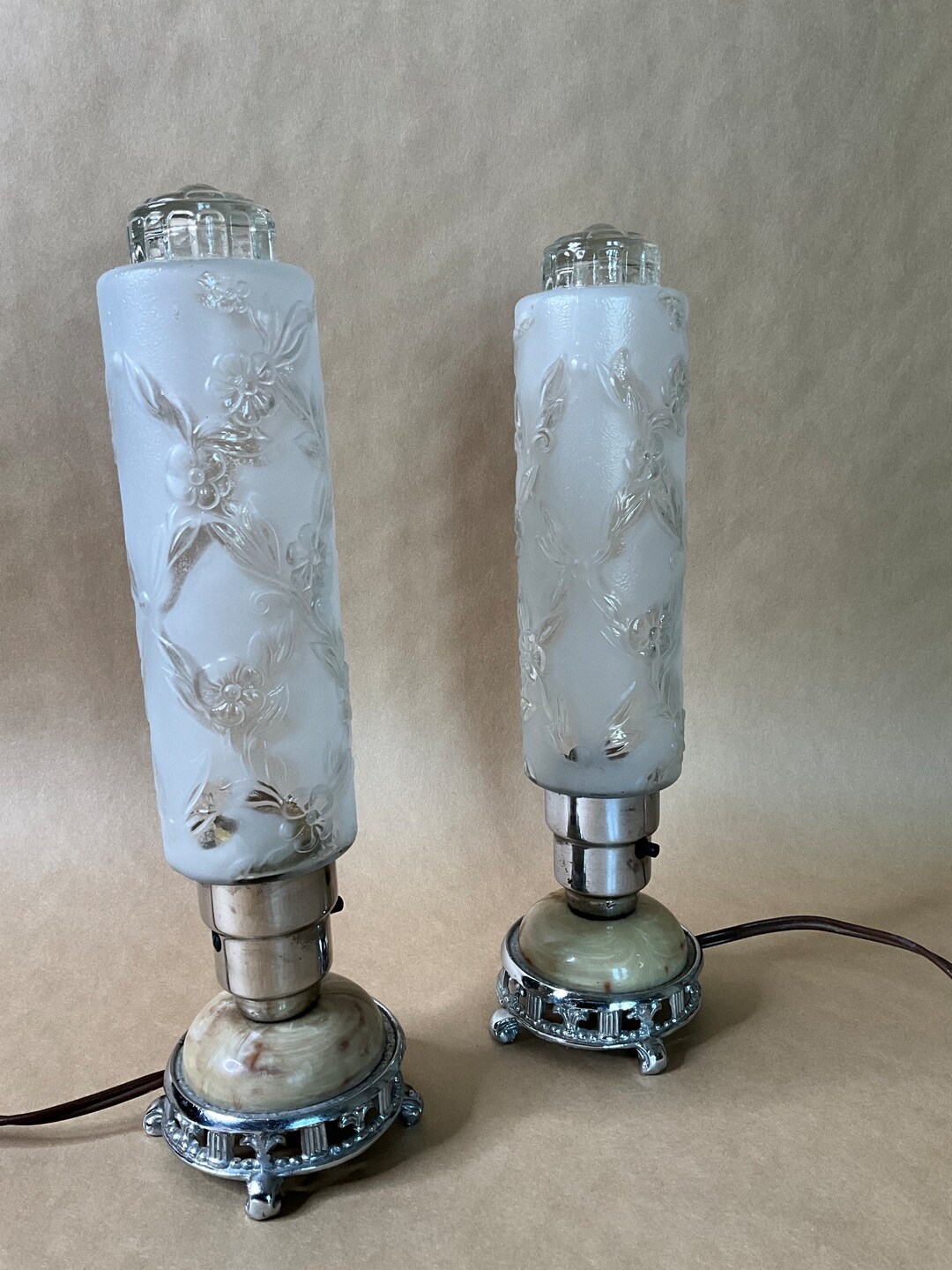 Pair of Art Deco Torpedo Skyscraper Table Lamp - Etsy