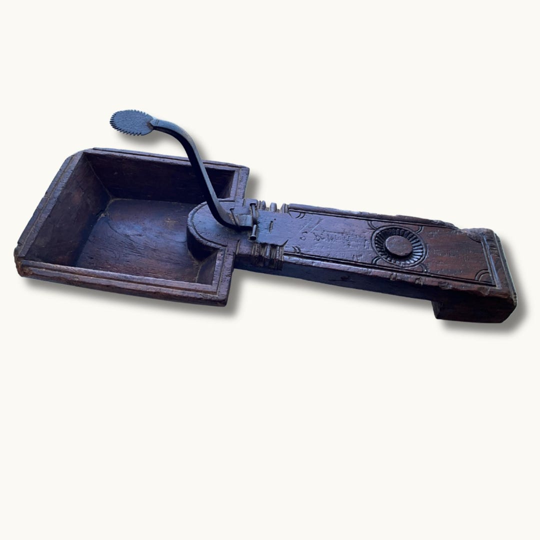 Antique Carved Wood Coconut Scraper From Tamil Nadu India - Etsy
