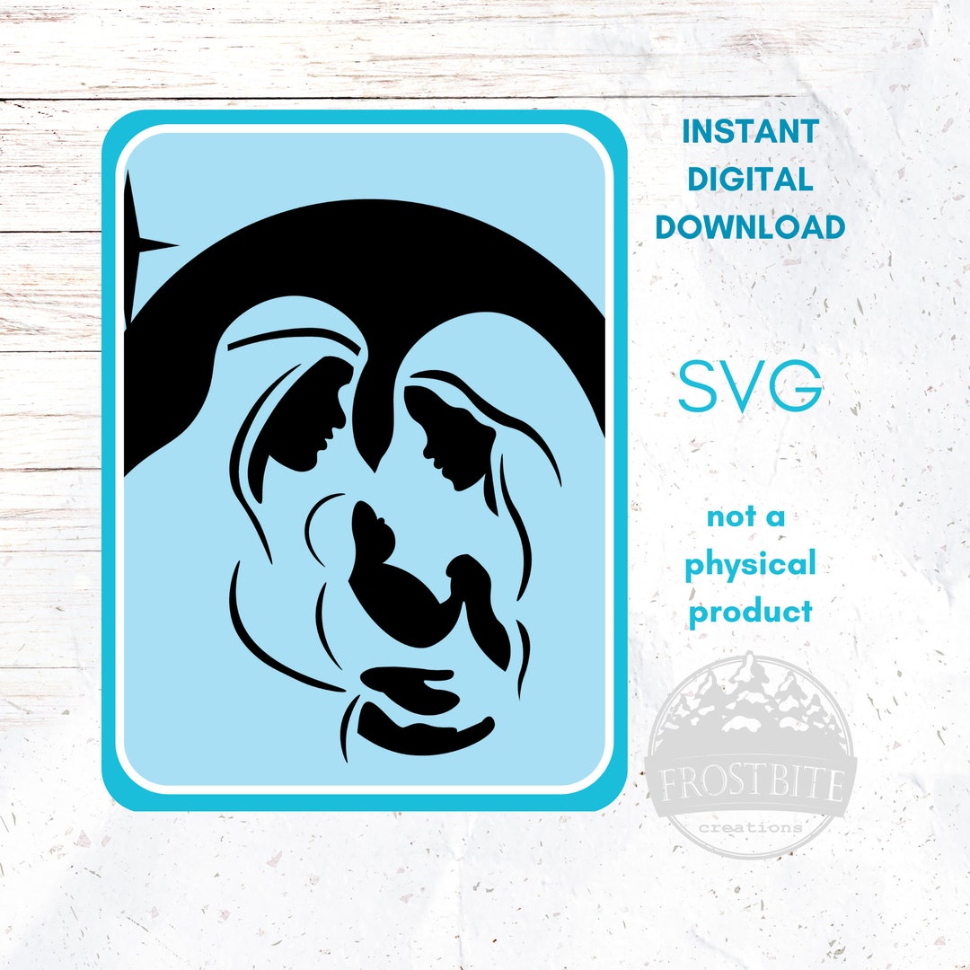 Mary, Joseph, Jesus, Nativity SVG, Christmas Svg, Birth of Jesus SVG ...