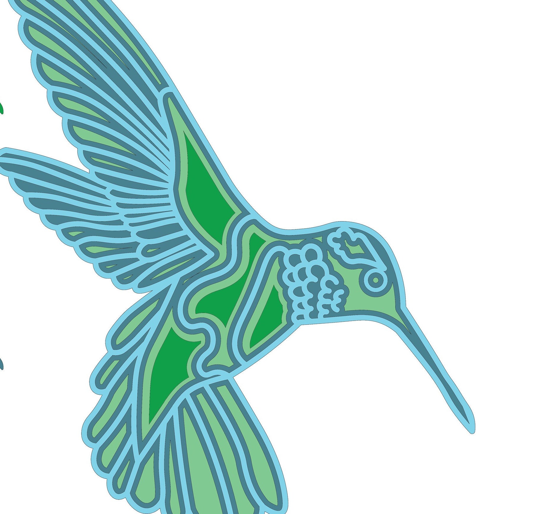 Hummingbird Layered Cut File, Laser Cut Hummingbird, Svg Hummingbird - Etsy