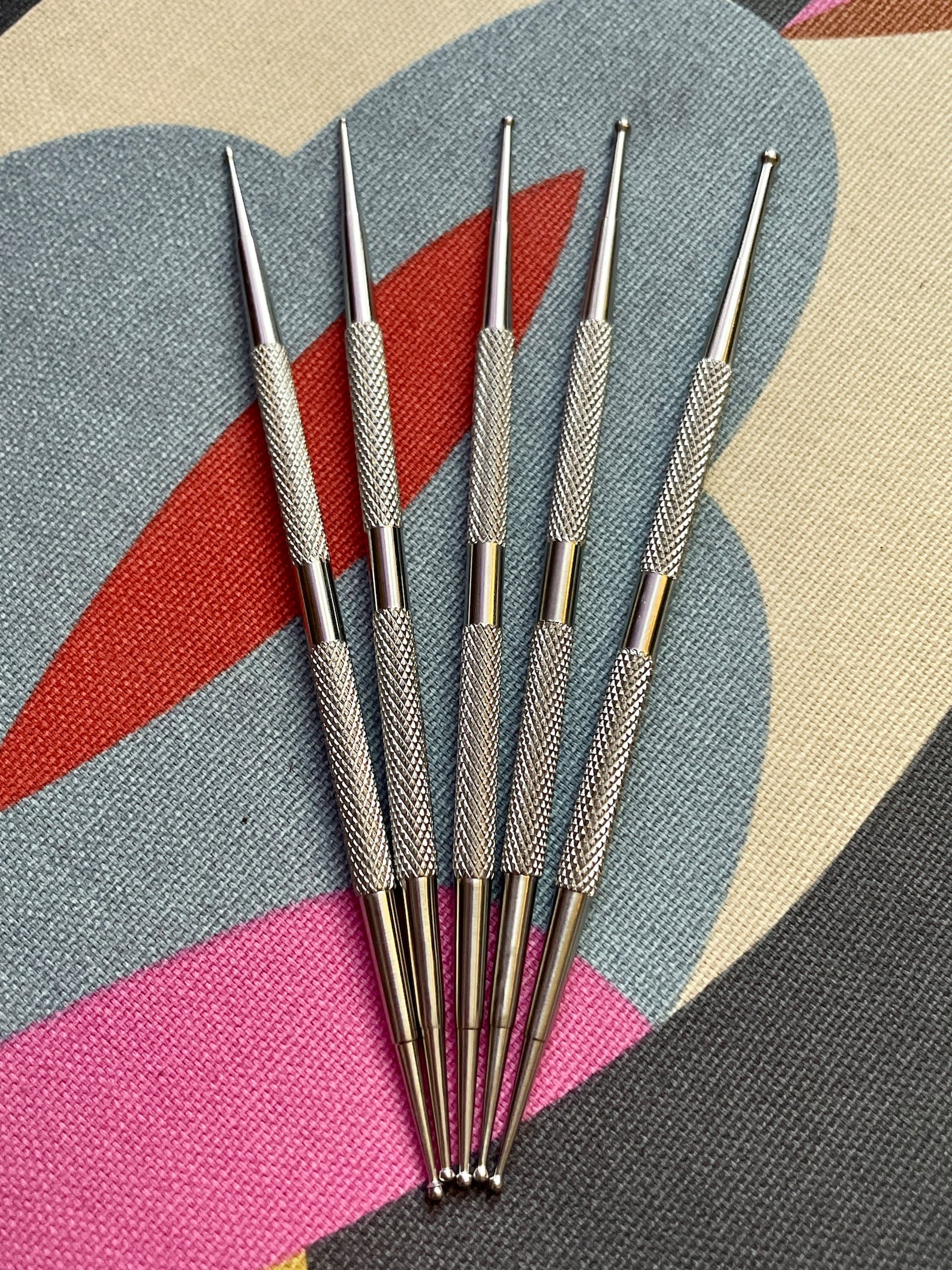 Set of 5 Stainless Steel Dotting Tools | Angled or Straight | Manicure ...