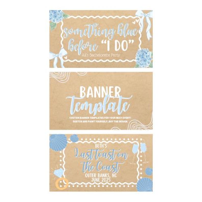 Custom Banner Templates - Brown Paper Banner DIGITAL DOWNLOAD Only - Etsy