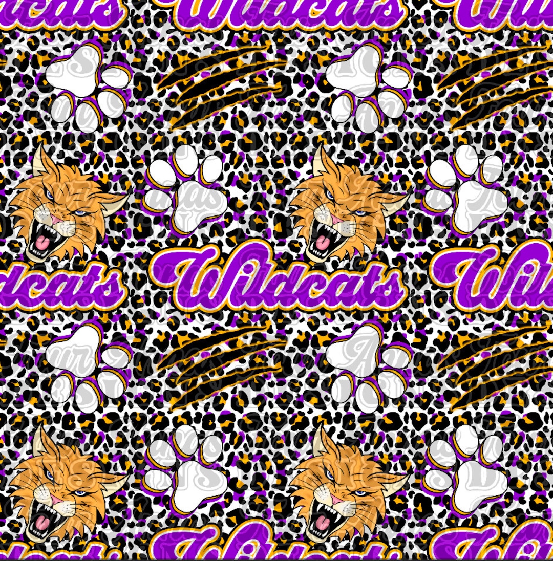 Wildcats, Purple, Gold, Seamless, PNG, Mascot, Team, Sports, School ...