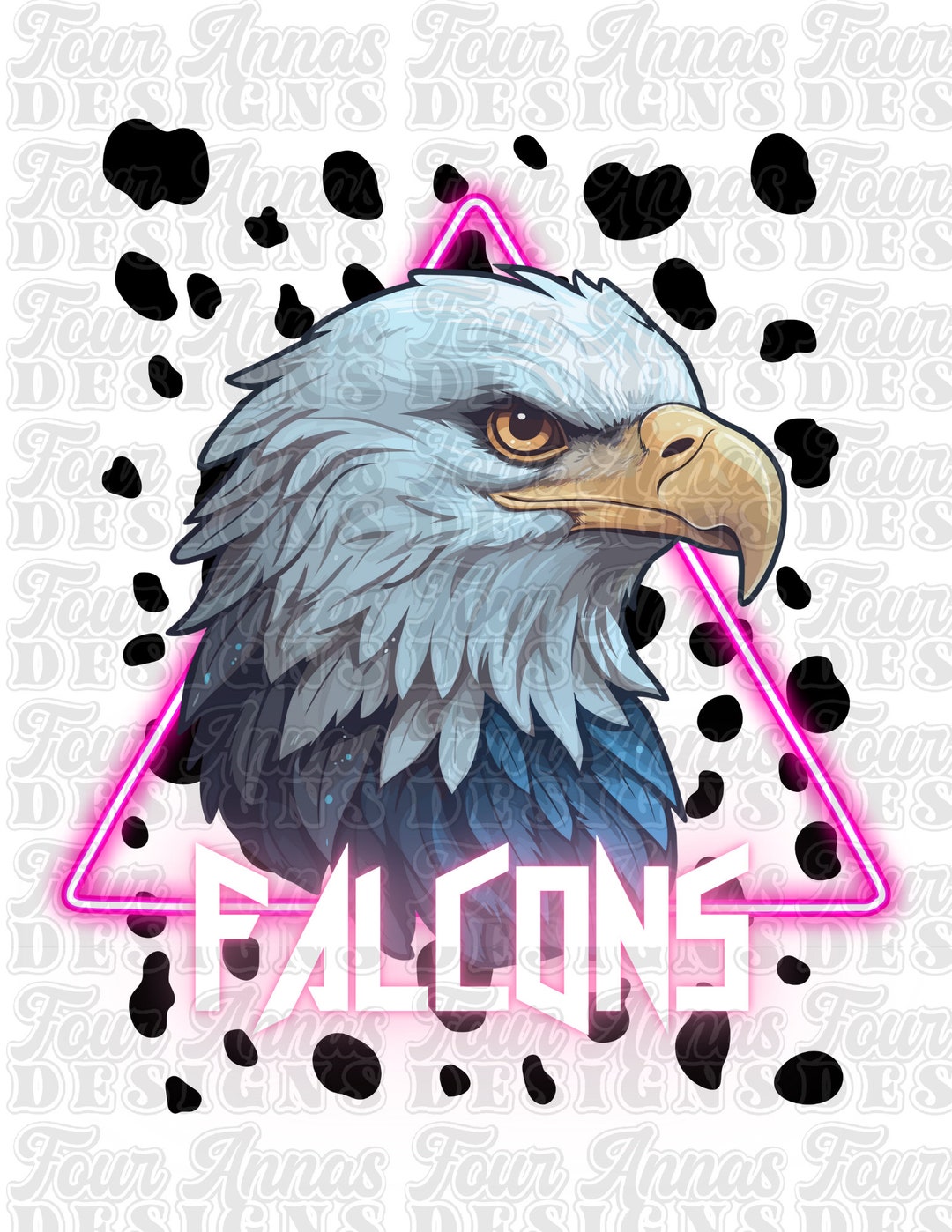 Falcon, School, PNG, Team, Mascot, Retro, Boho, Neon, Hippie ...