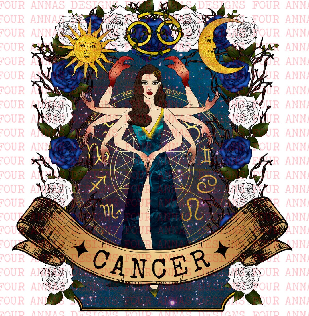 Cancer, Roses, Floral, Gothic, Retro, Witchy, Celestial, Mushrooms ...