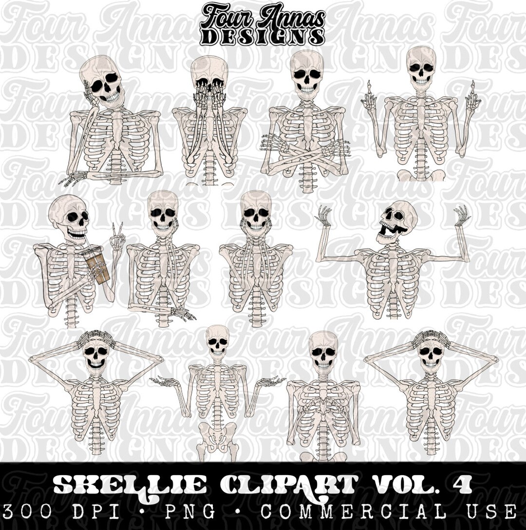 Skellie Clipart Vol 4, Clipart, PNG, Skeleton, Spooky, Mad, Wtf, Upset ...