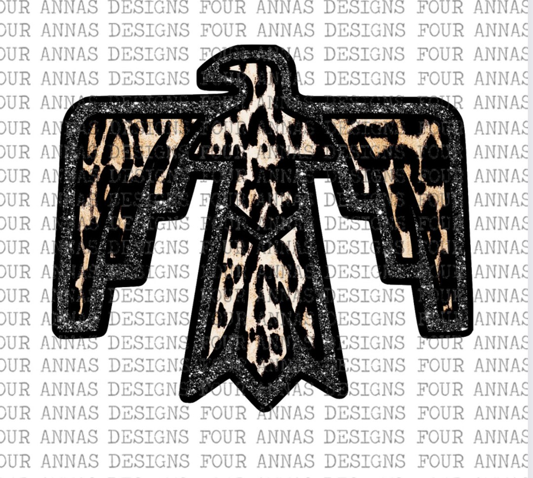 Thunderbird, Vintage, Glitter, Retro, Boho, Leopard Print, PNG ...