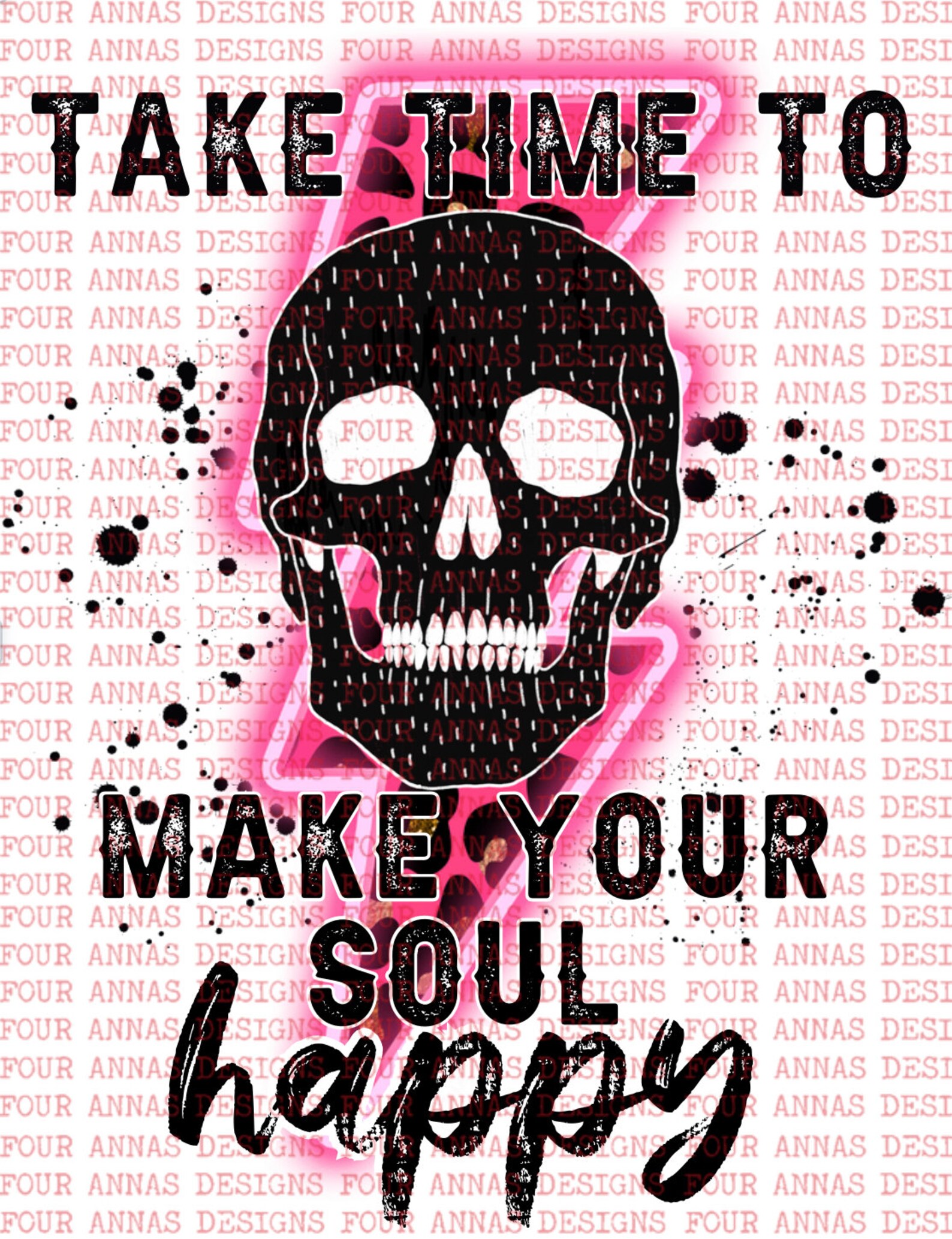 Take Time to Make Your Soul Happy Skellie Skeleton Leopard - Etsy