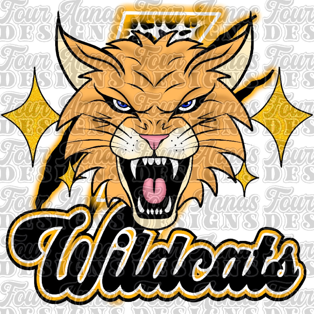Wildcats, Football, Black, Gold, Team, School, Sports, PNG, Checkered ...