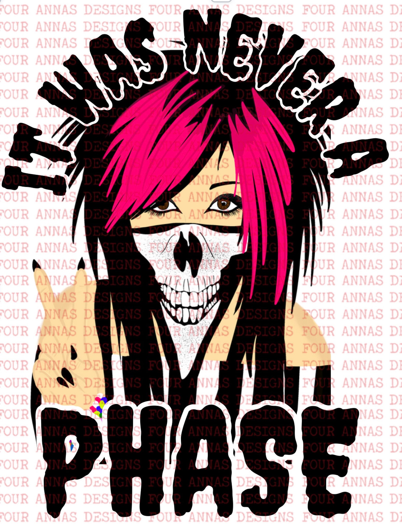It Was Never a Phase Emo Rock and Roll Scene Skellie - Etsy