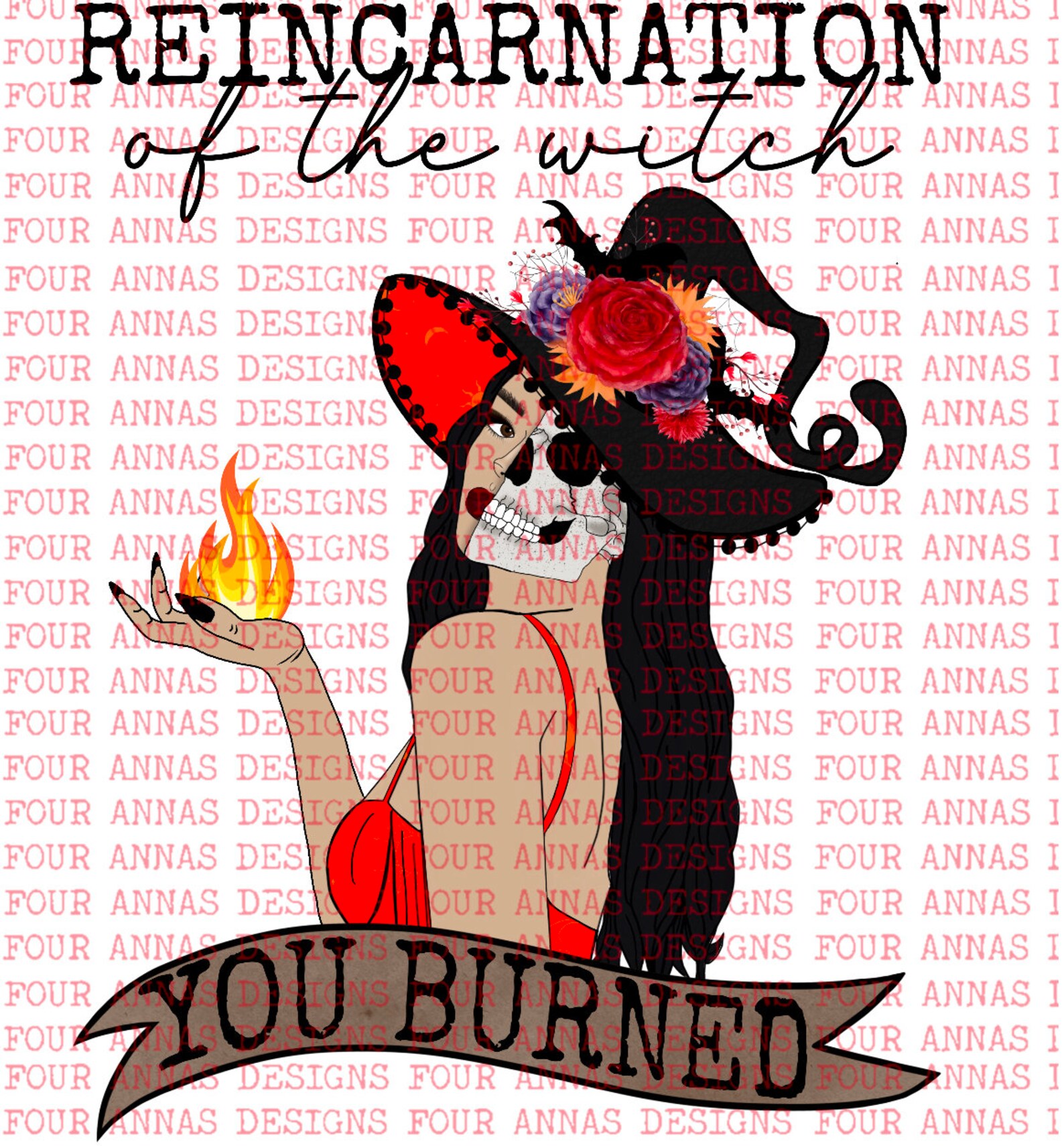Reincarnation Witch Burned Skeleton Pretty Flame - Etsy