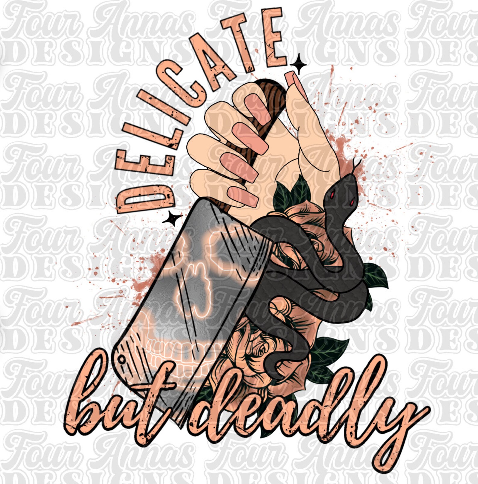 Delicate, Deadly, Hatchet, Skull, Floral, Gothic, Retro, Boho ...