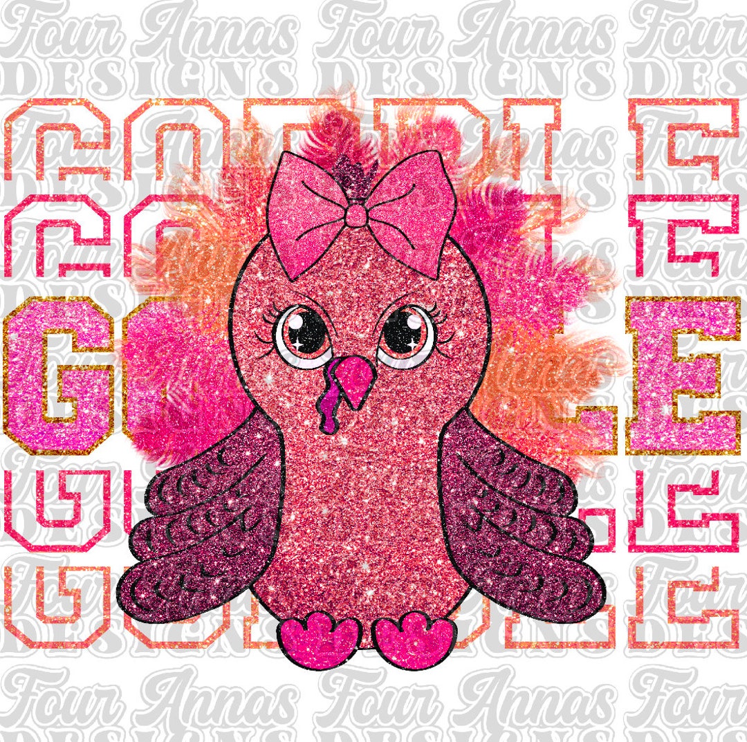 Preppy, Gobble, Turkey, Food, Stacked, Festive, Kids, PNG File ...