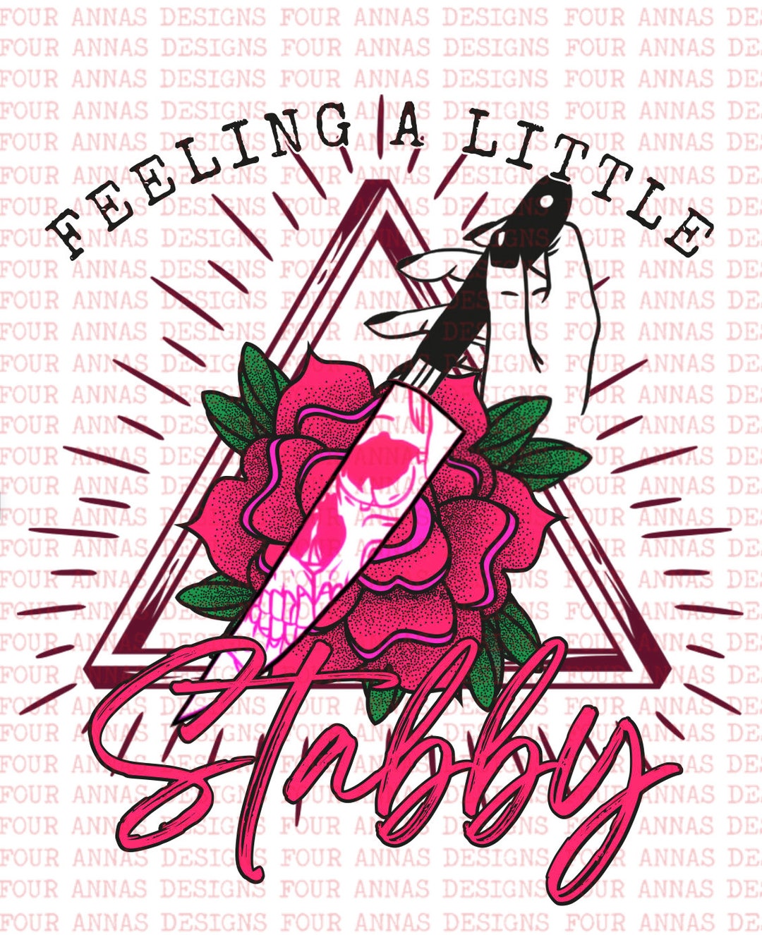 Feeling Stabby, Skull, Murder, Gothic, Retro, Boho , Sublimation ...