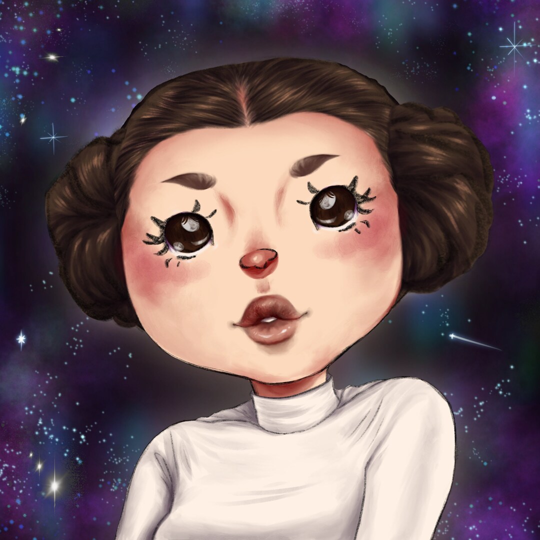 Princess Leia [star Wars] - Bbgirls | Digital Illustration Print - Etsy