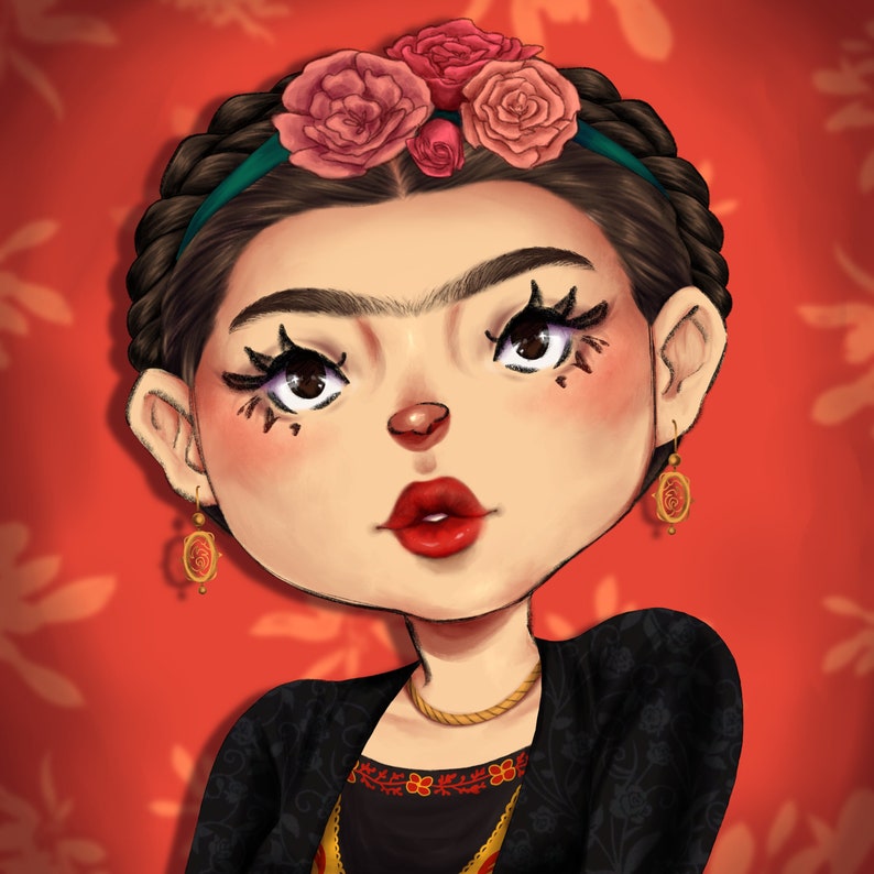 Frida Kahlo Bbgirls Digital Illustration Print - Etsy