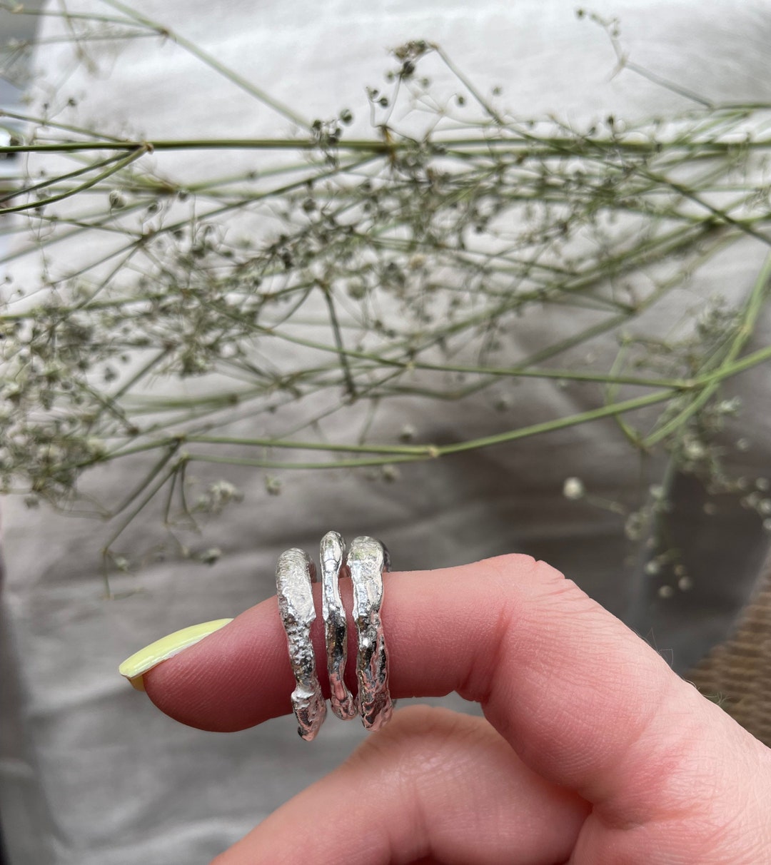 Recycled Earth Ring | Molten Ring | Molten Silver | Handmade | Organic ...
