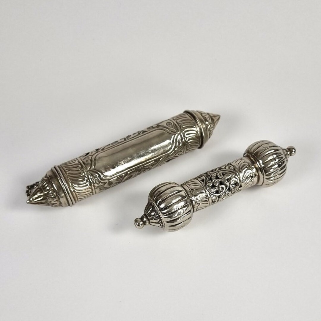 Oriental Brass Parchment Scroll Holder, Marriage Certificate Holder ...