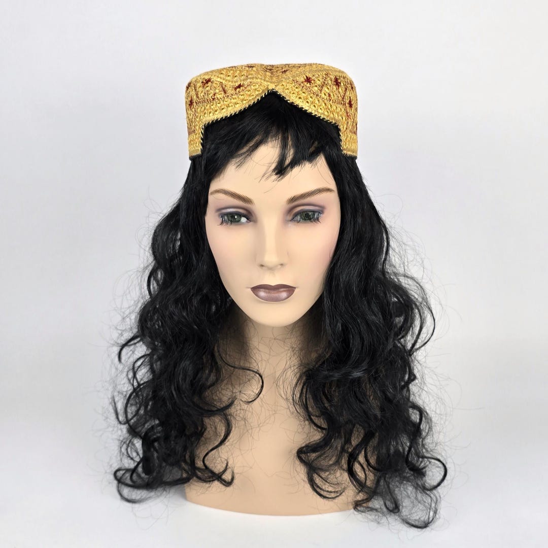 Original Gold and Red Topi Hat, Original Muslim Cap, Pakistan Statement ...