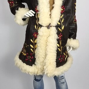 Glittery Glow Vintage Afghan Penny Lane Coat - Vintage Sheepskin Coat ...