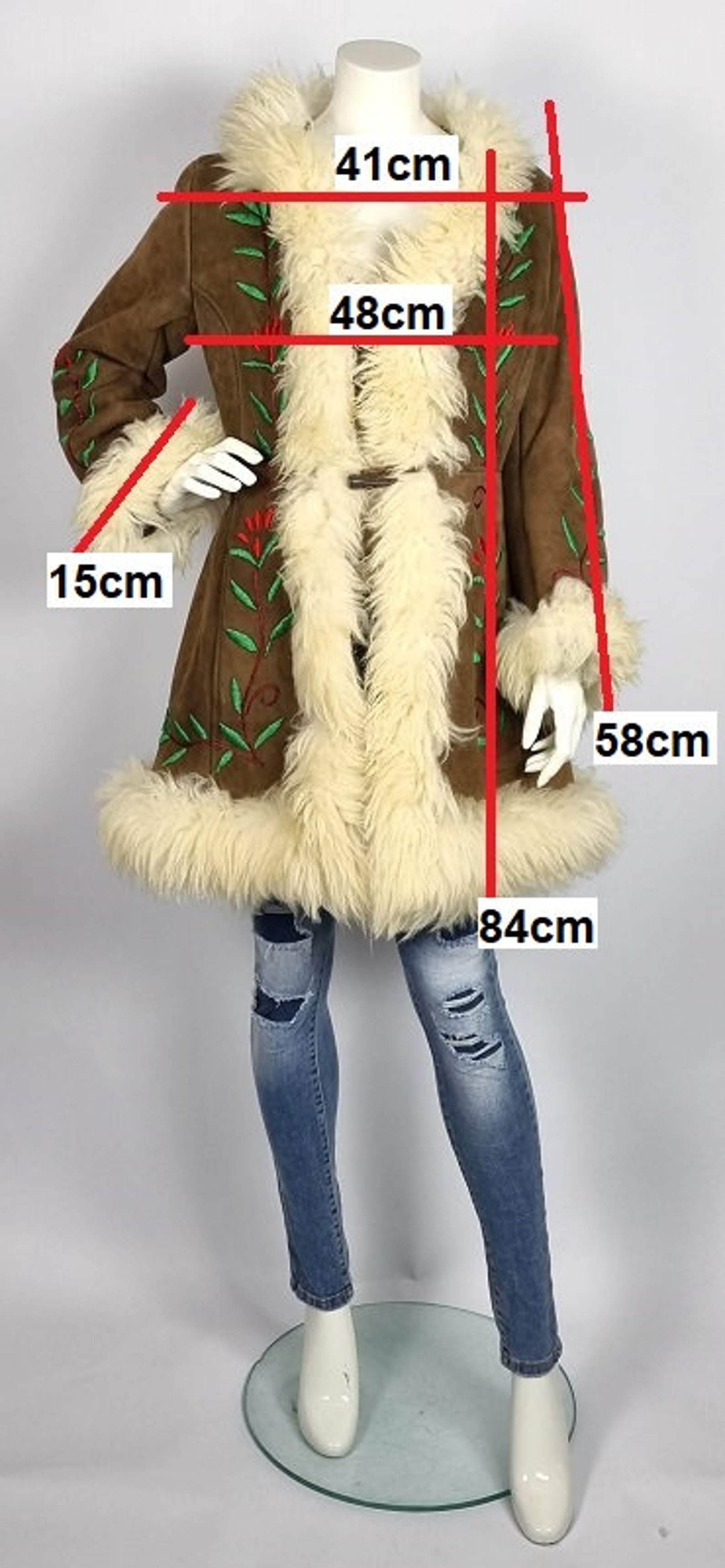 Half Long Vintage Afghan Penny Lane Coat Winter Sheepskin Coat With ...