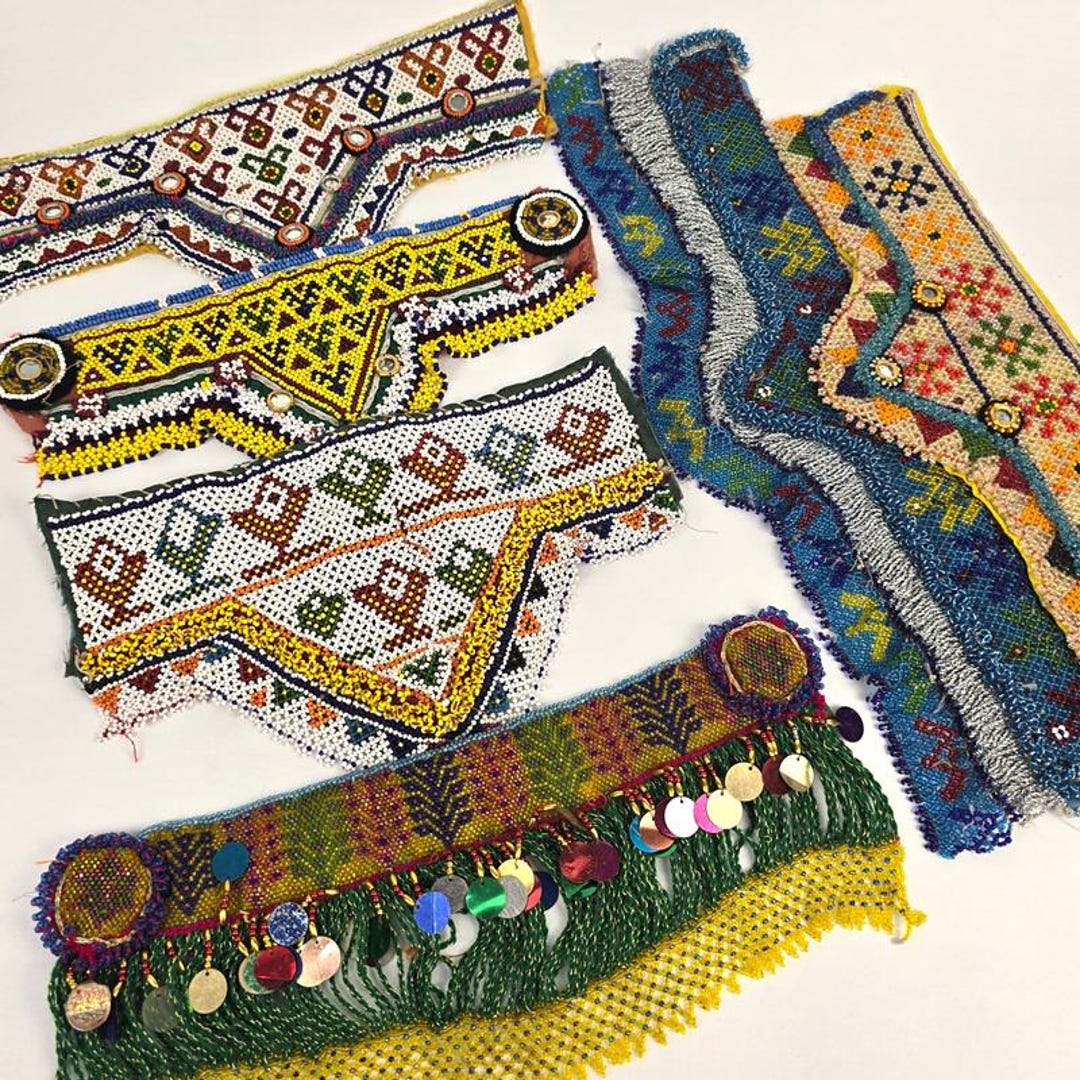 Vintage Kuchi Clothing Embellishment Patch - Afghan Application With ...