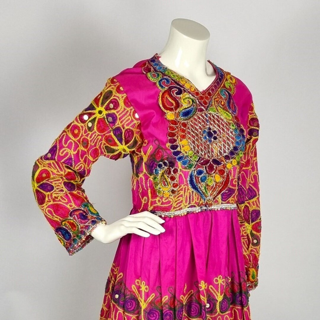 Handmade Ethnic Sindh Dress (vintage) With Colorful Embroidery - Etsy
