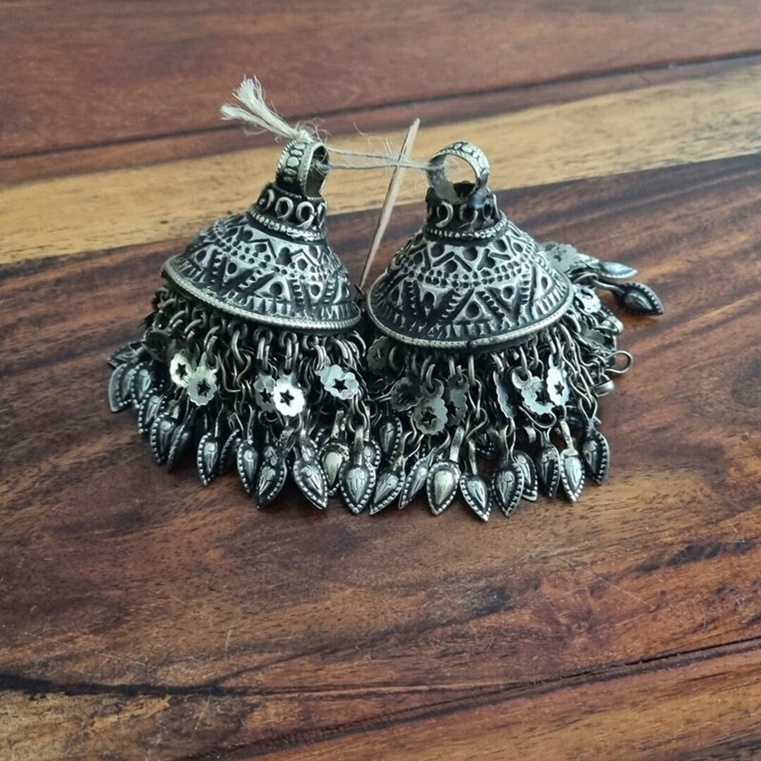 Vintage Afghan Jhumka Dome Pendants: Tribal Bridal Jewelry Set - Etsy