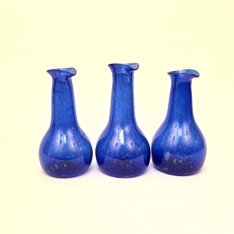 Handmade Mouthblown Blue Glass Jug From Herat Afghanistan, Herati ...