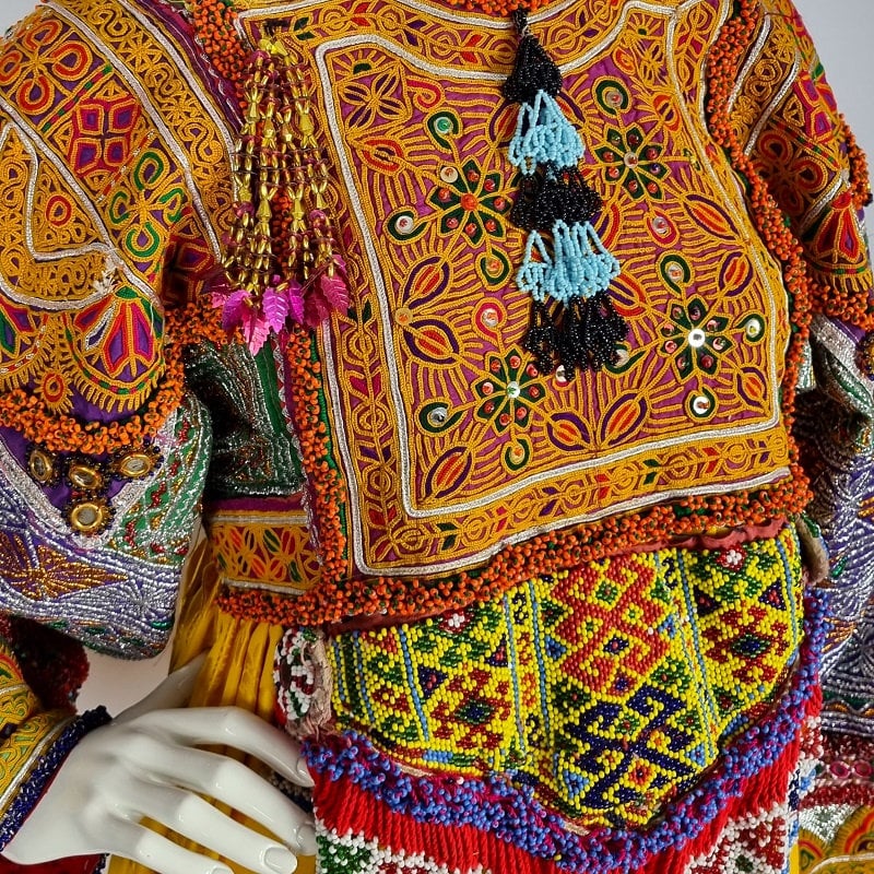 Vintage Handmade Afghan Kuchi Dress With Beadwork Patches and - Etsy