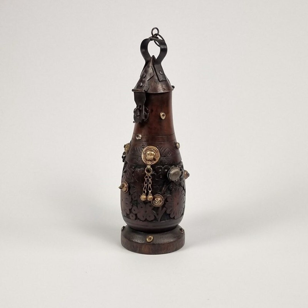 Vintage Afghan Spice Jar With Lid - Afghan Folk Art Jar - Etsy