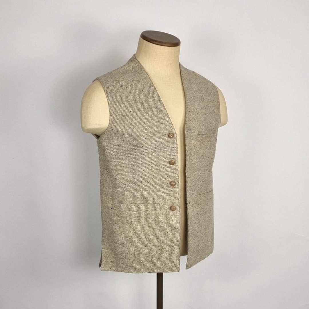 Afghan Pure Woollen Waistcoat, Made From Raw Wool Patoo Fabrics - Size ...