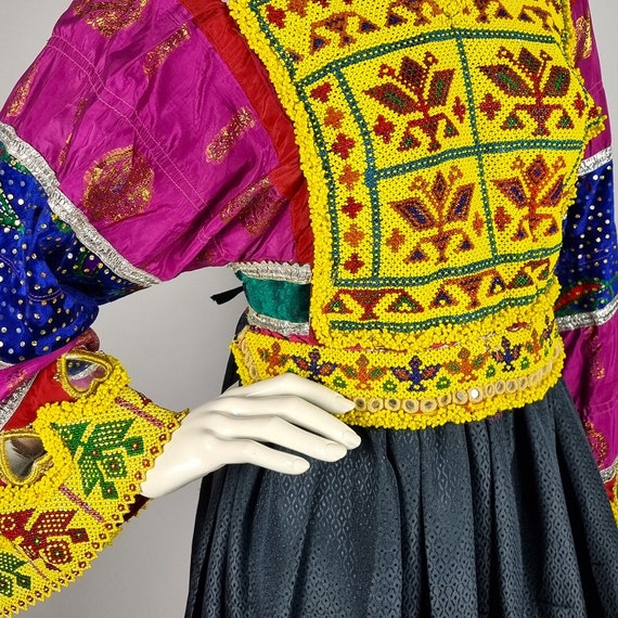 Vintage handmade Kuchi dress with beadwork and heart … - Gem