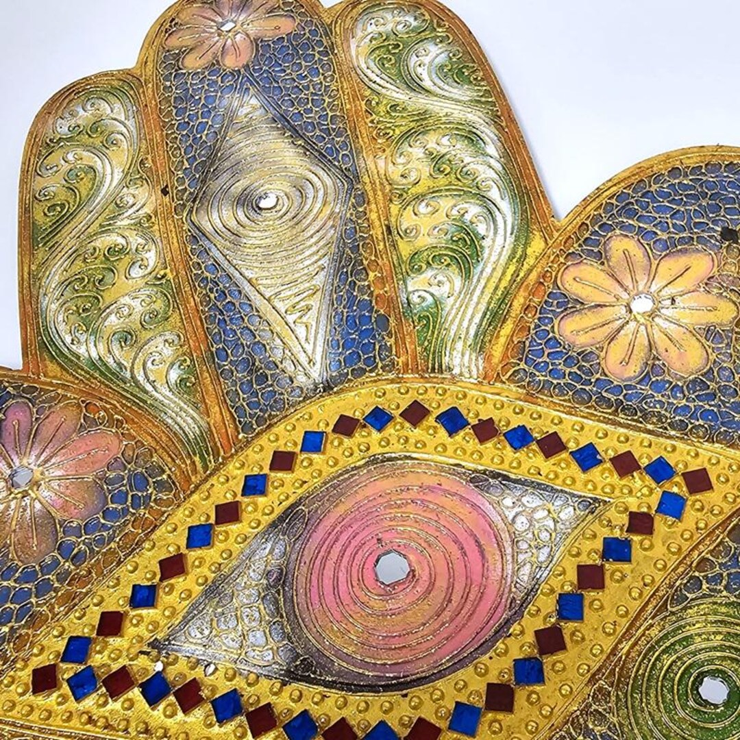 Extra Large Vintage 1970's Style Hamza Hand Wall Decoration, Fatima ...