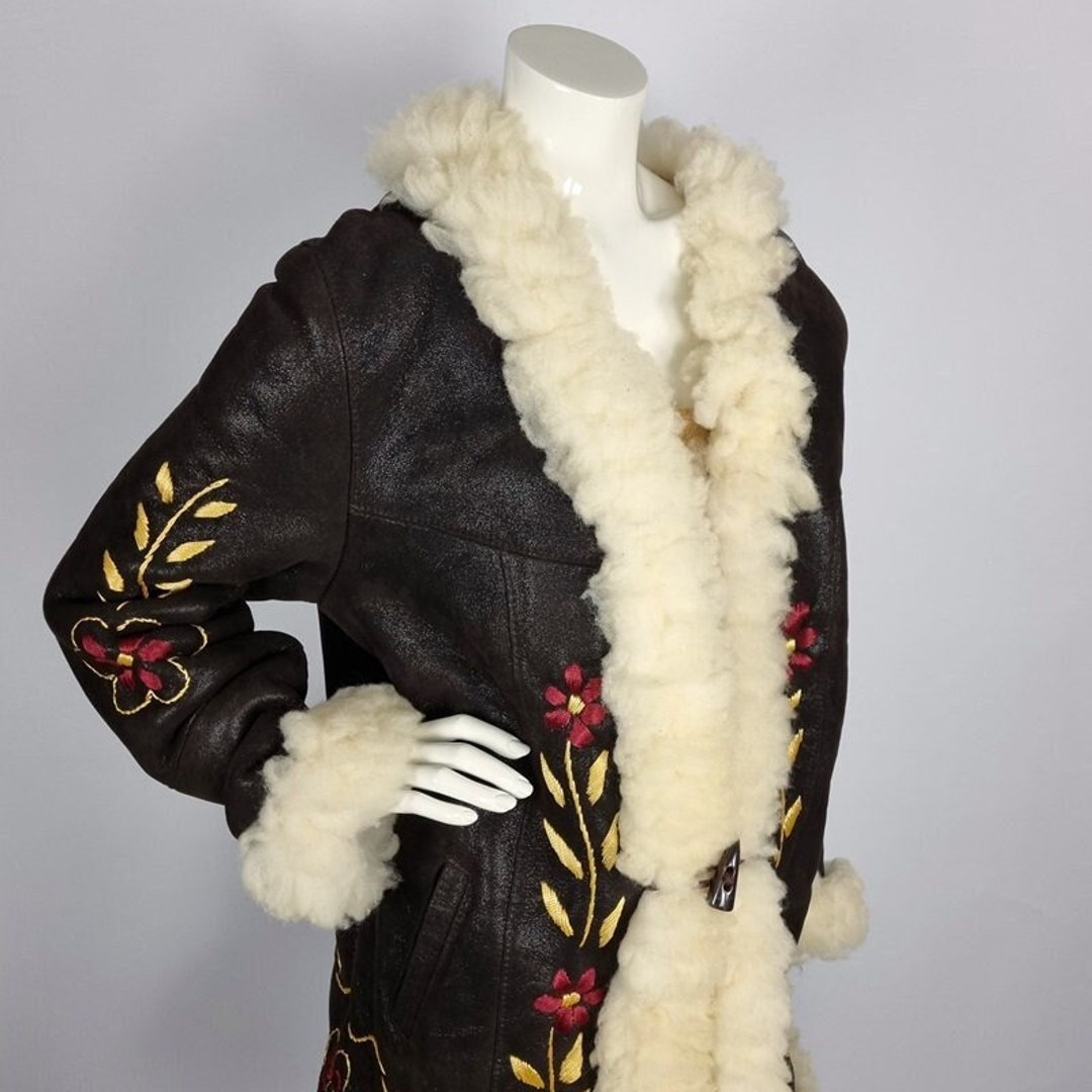 Glittery Glow Vintage Afghan Penny Lane Coat - Vintage Sheepskin Coat ...