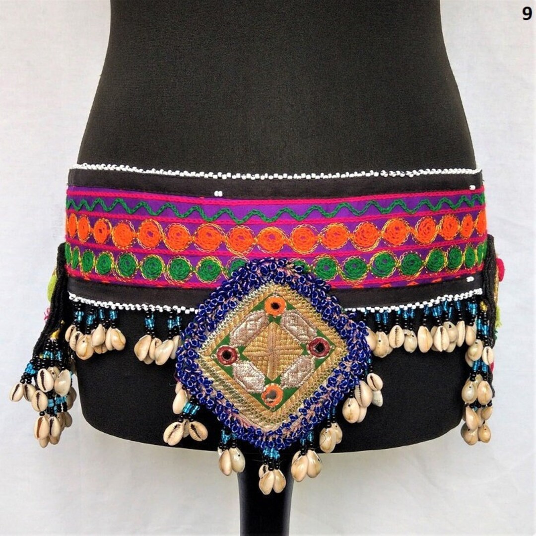 Nomadic Tribal Kuchi Strap-on Statement Belt With Antique Tikka/gul ...