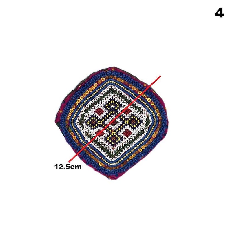 XL Vintage Kuchi Patch: Beaded Afghan Tribal Art - Etsy