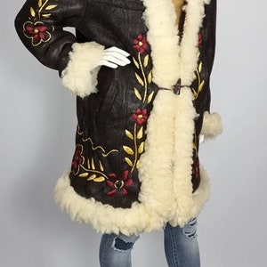 Glittery Glow Vintage Afghan Penny Lane Coat - Vintage Sheepskin Coat ...