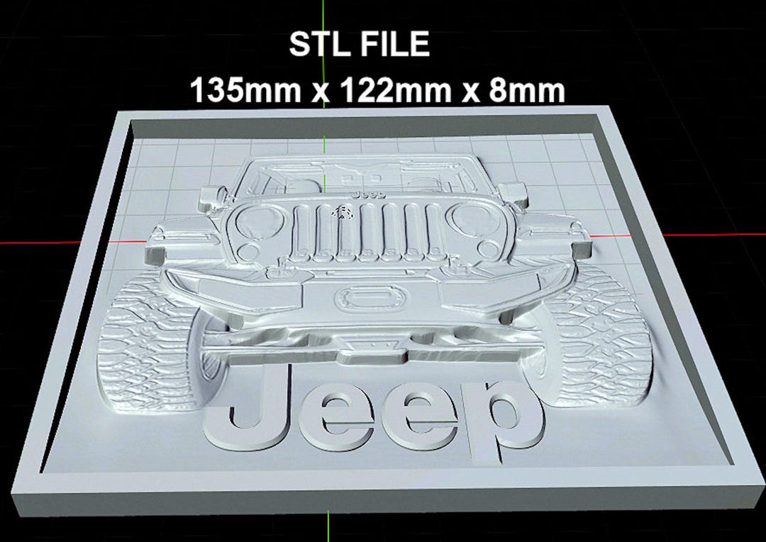 Archivo STL Bajo Relieve de un Jeep para Router CNC Descargar Sólo ...